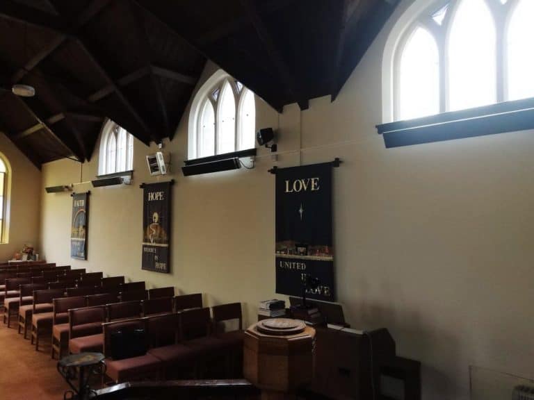 Infrared heaters for Churches